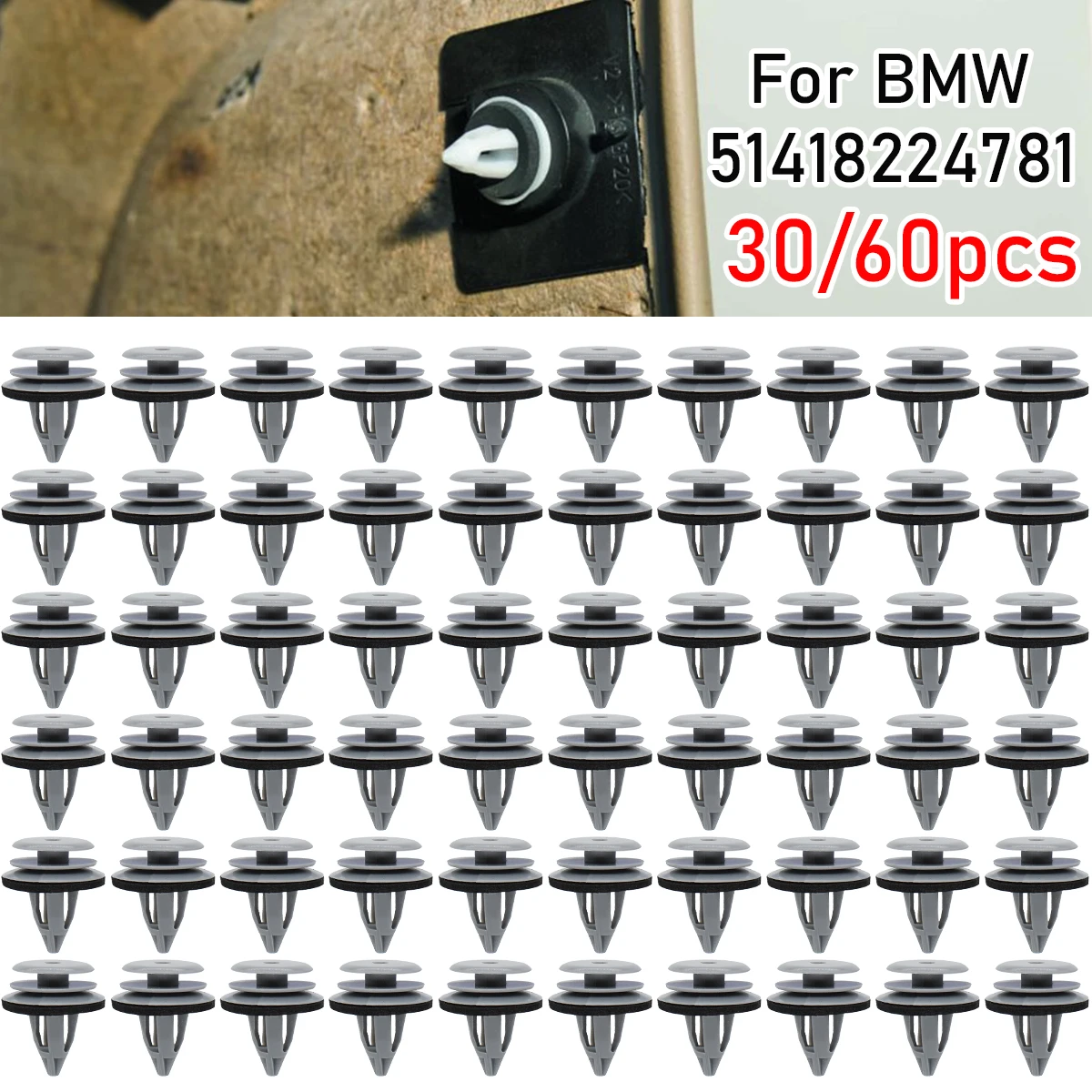 30/60X Car Door Panel Card Trim Cover Fixing Clip For BMW E88 F45 E36 ...