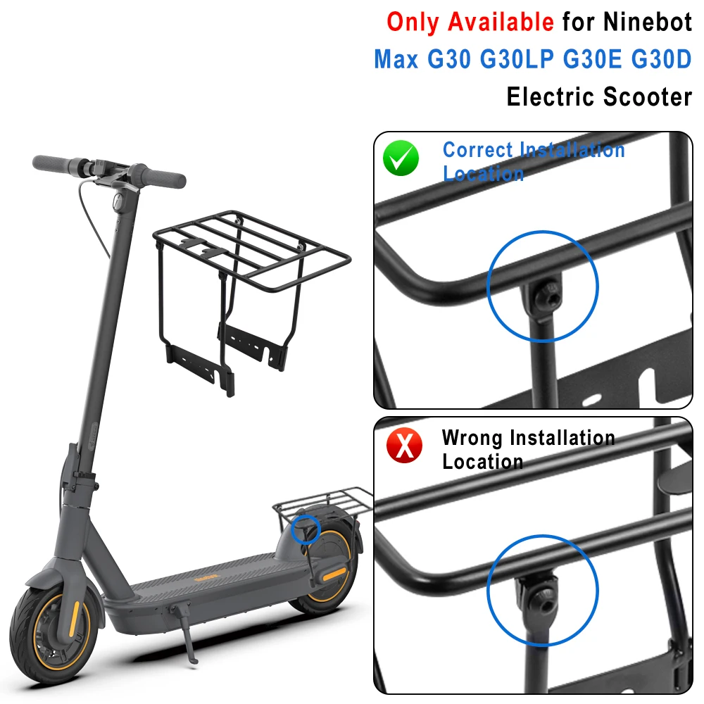 Складная задняя полка из стали для Segway Ninebot Max G30/D/E/LP ...