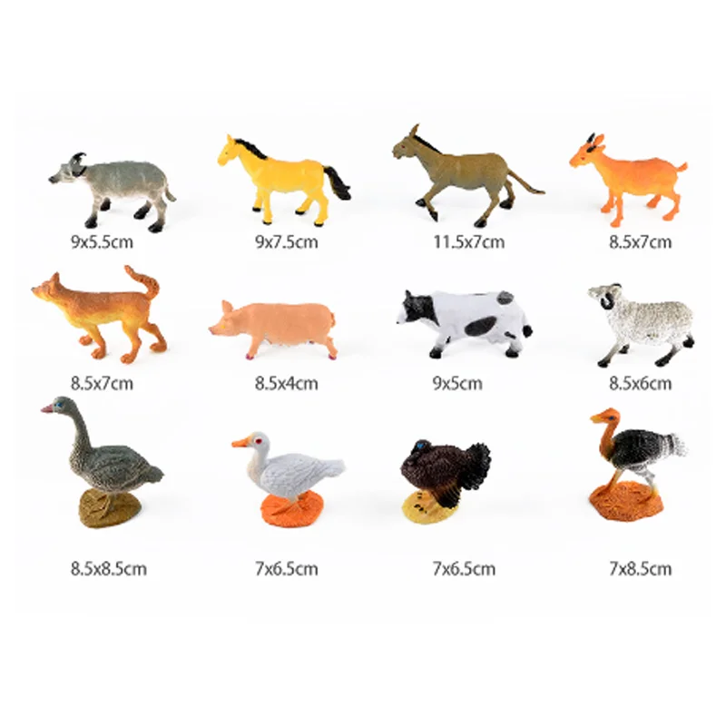 12PCS-5-inch-High-quality-realistic-farm-animal-model-set-Kids-farm ...
