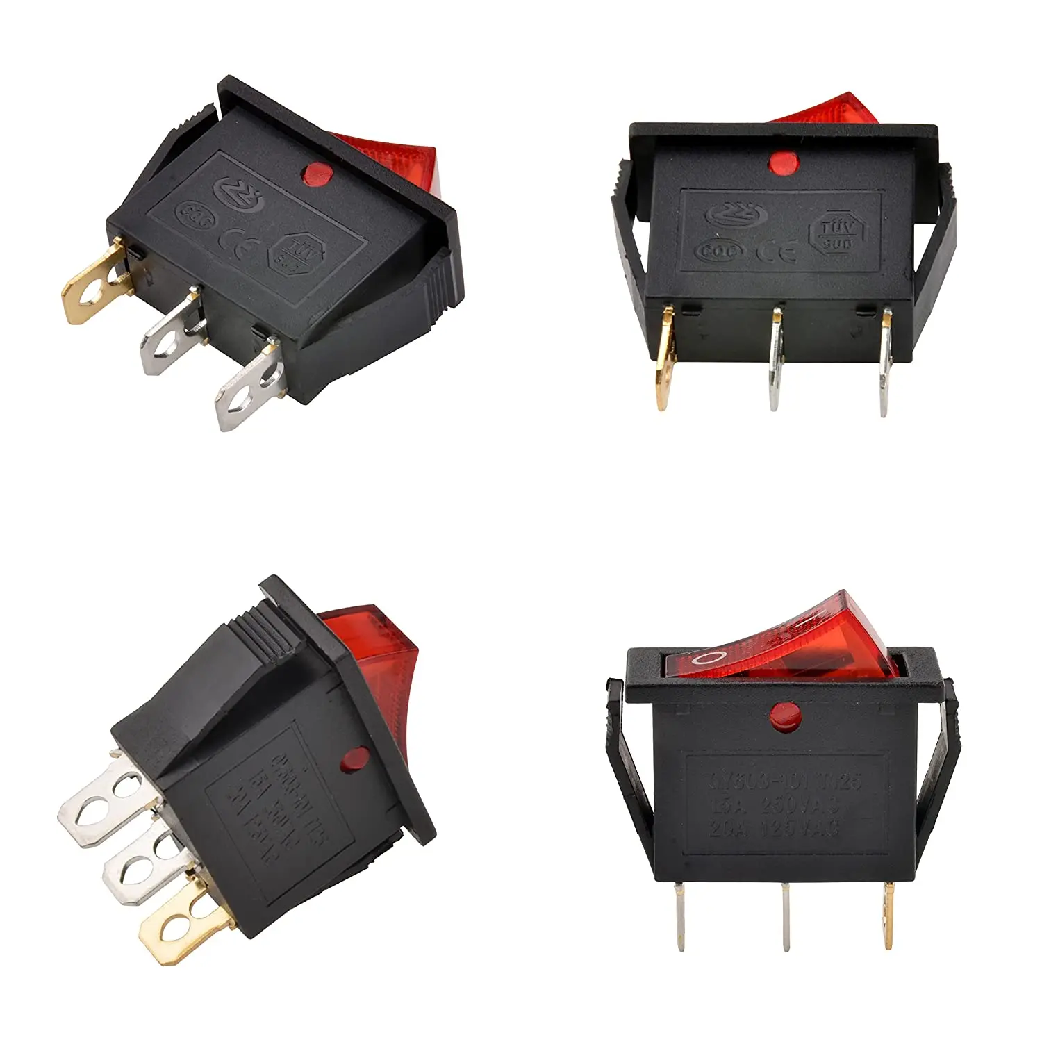 Honeywell 2 Pieces Waterproof Boot SPST ON-OFF Miniature Toggle Switch ...