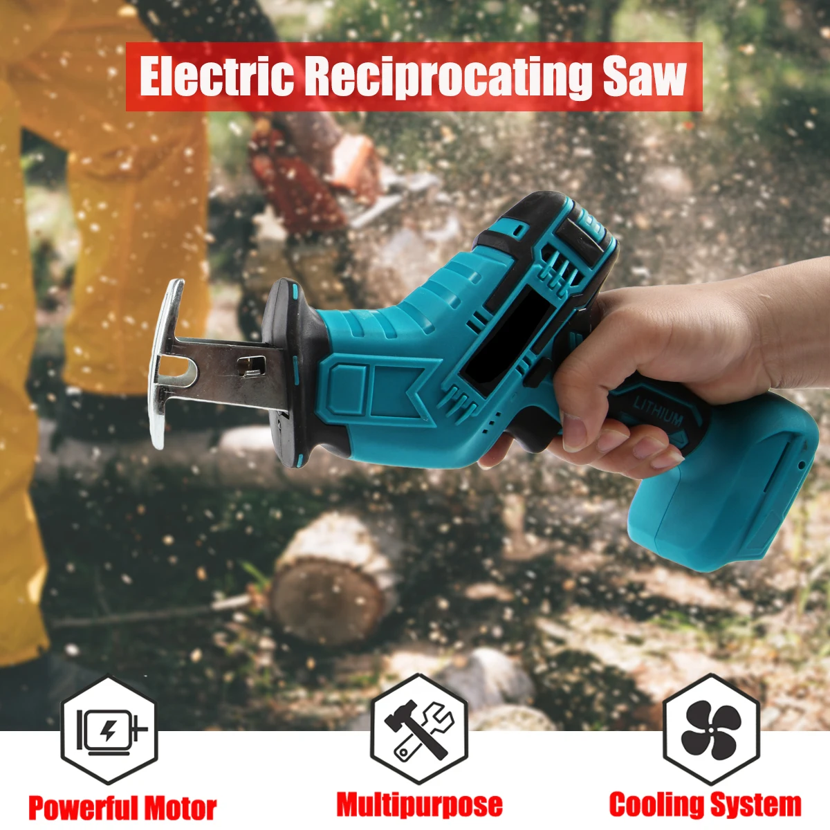 Cordless-Electric-Reciprocating-Saw-Adjustable-Speed-Chainsaw-Wood ...