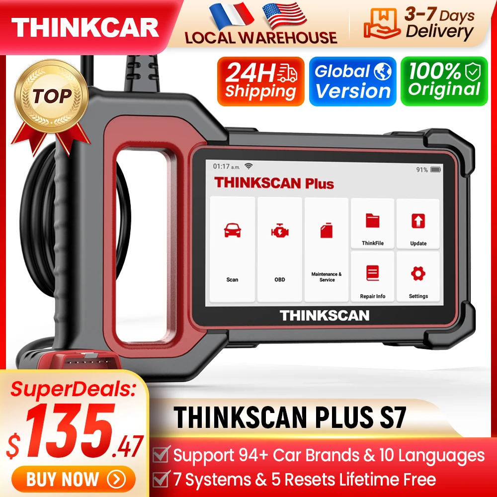 THINKCAR-Thinkscan-Plus-S7-Obd2-Scanner-Car-Diagnostic-Tools-Automotivo ...