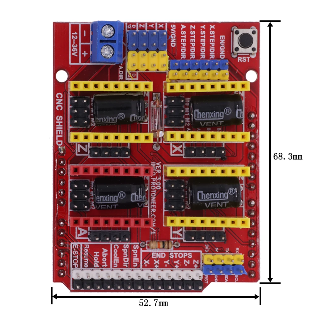 Placa De Expansão Para Arduino Uno R3 Cnc Escudo Máquina De Gravura Impressora 3d A4988 Drv8825 ...