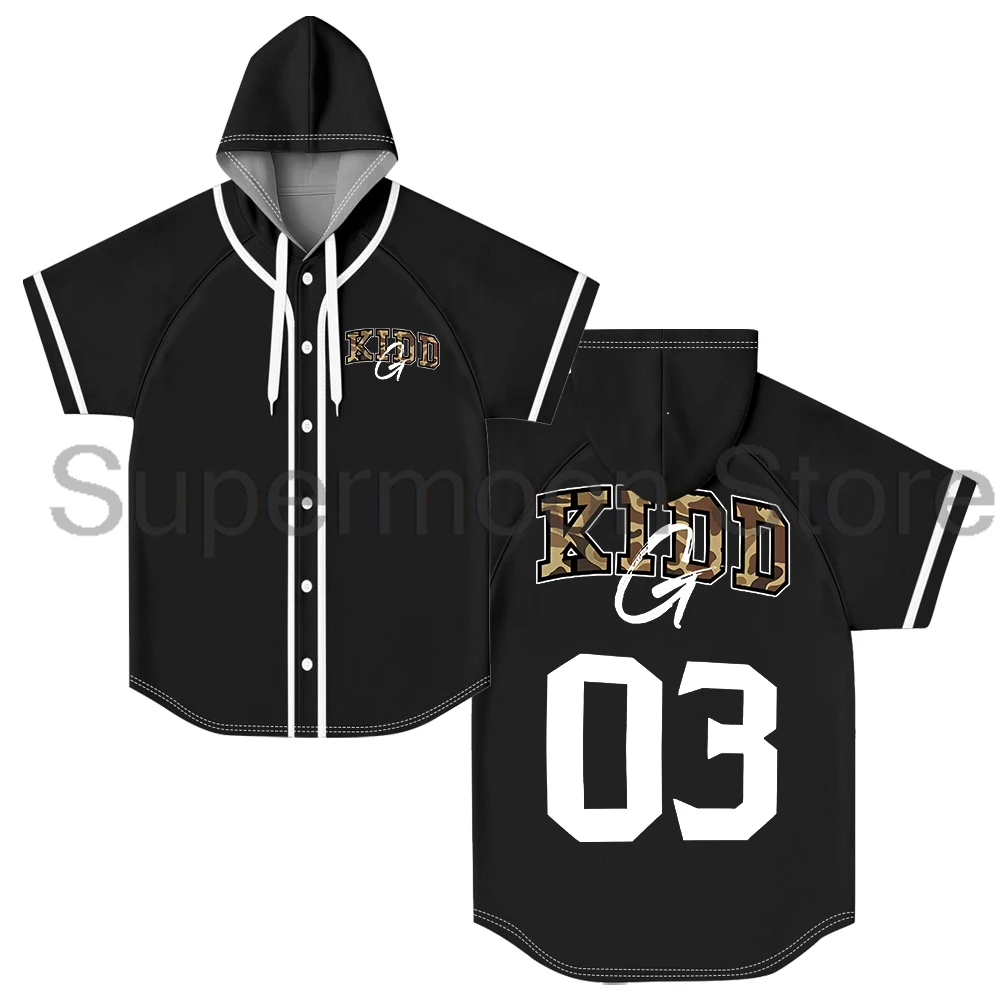 Kidd G KG Merch Hooded Baseball Jersey 2025 World Tour Short Sleeve ...