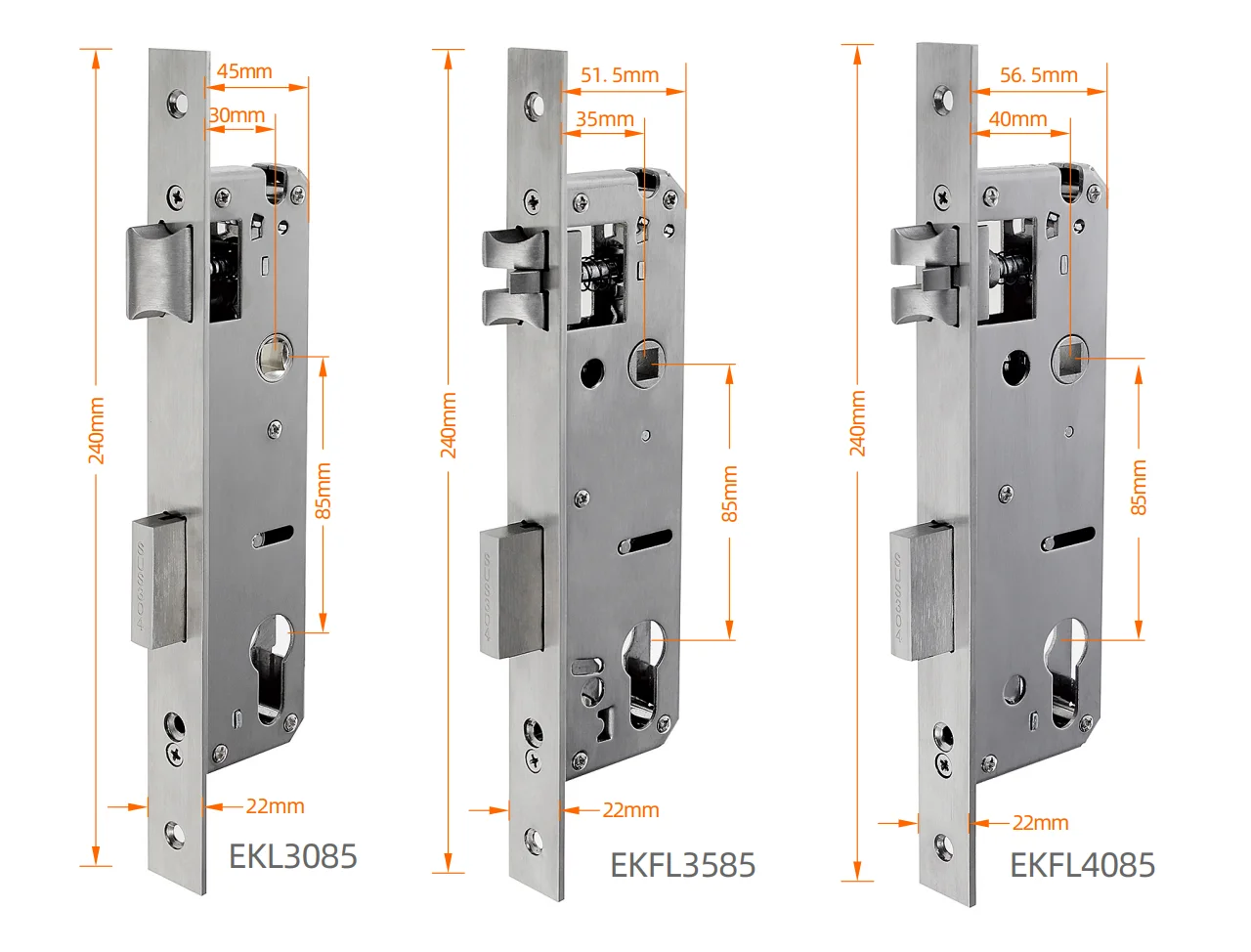 Customize faceplate 3085 3585 lock body 4585 mortise For Wooden Steel ...