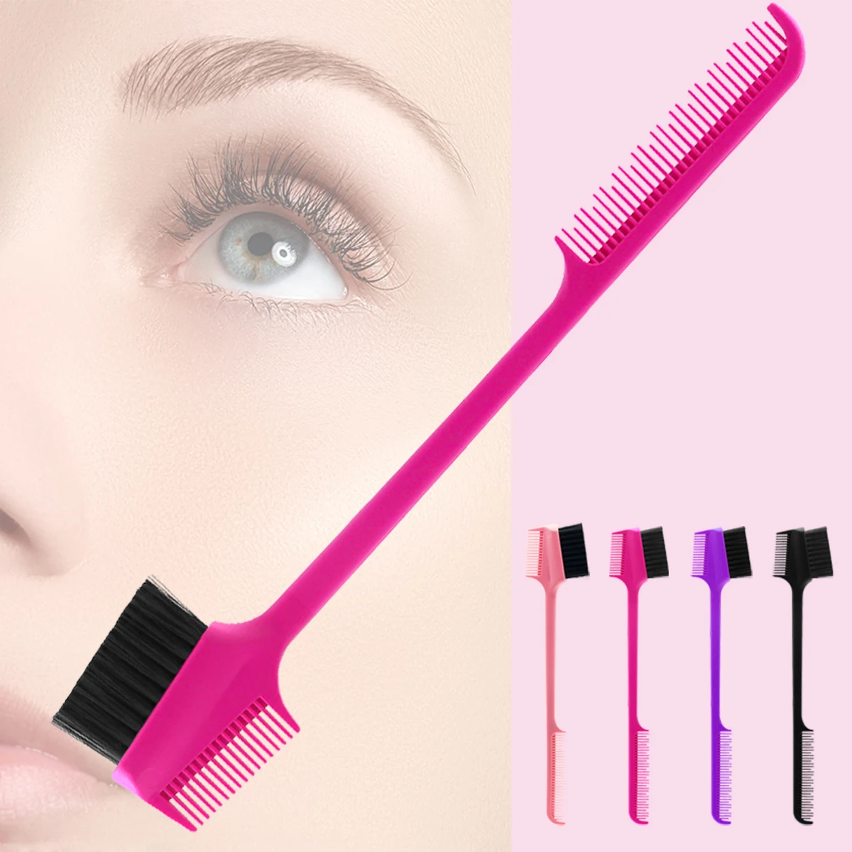5PCS-Wholesale-Double-Sided-Edge-Control-Brush-3-in-1-Edge-Brush-Comb ...