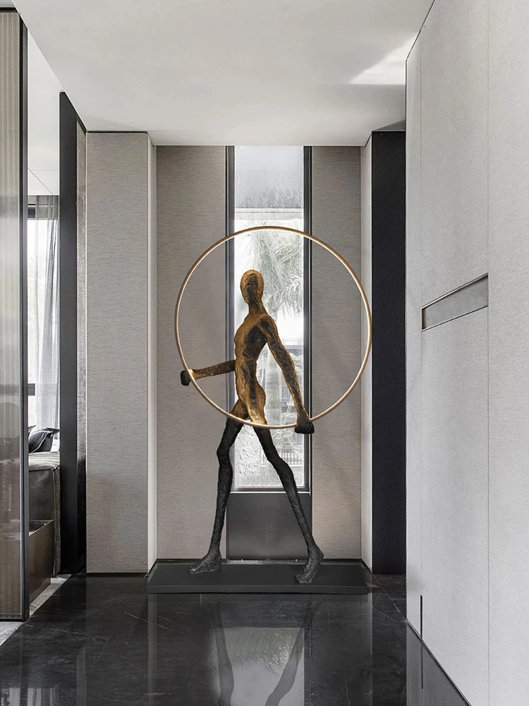 Creative-humanoid-sculpture-floor-decoration-exhibition-hall-Abstract ...