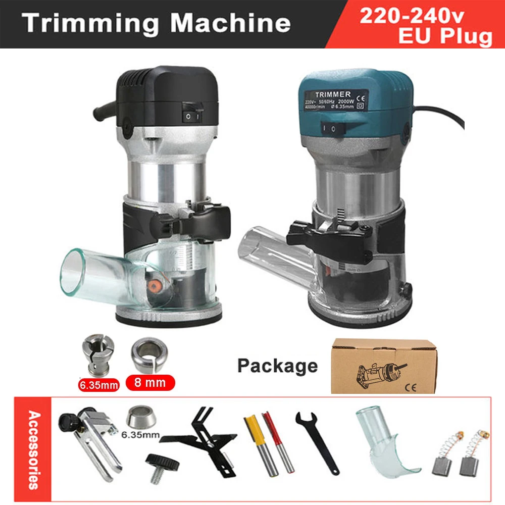 220V-2000W-Wood-Electric-Hand-Trimmer-6-Speeds-Woodworking-Engraving ...