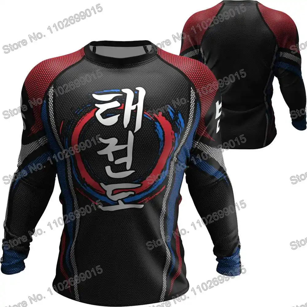 Taekwondo-Surfing-Diving-T-Shirt-Tight-Long-Sleeve-Rash-Guard-Swimwear ...