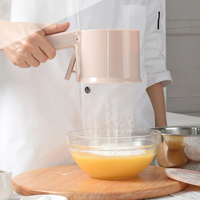 Baking Tool Manual Flour Sieve PP Baking Manual Flour Sieve Semi ...