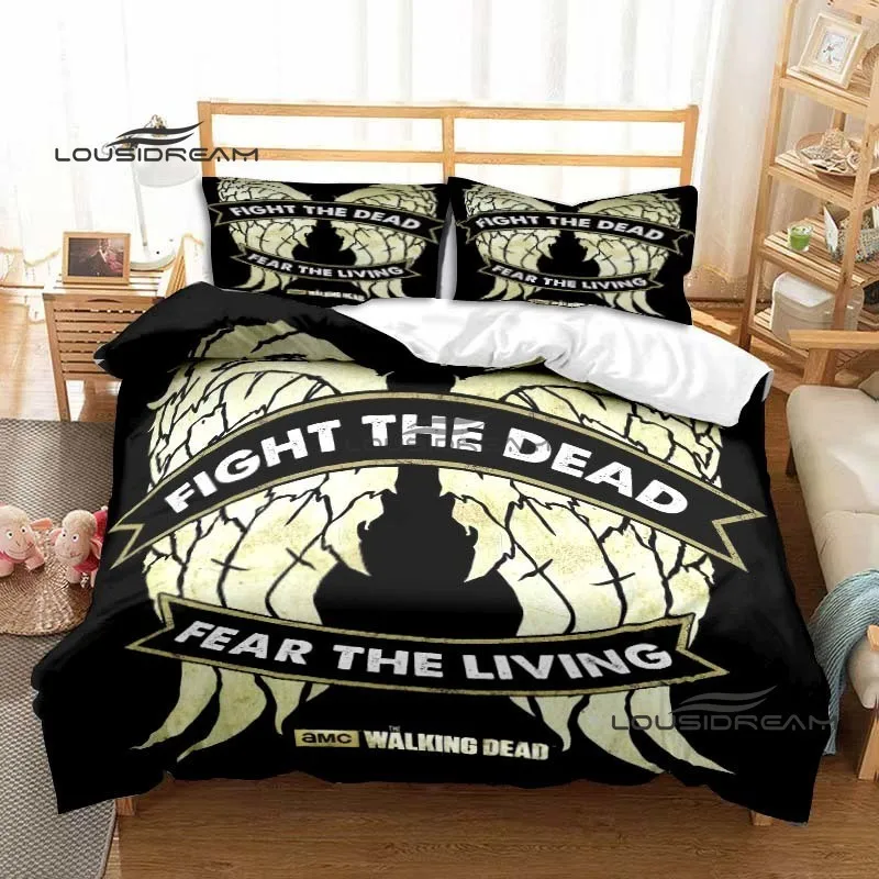 The-Walking-Dead-Bedding-Set-3D-Printing-Daryl-Dixon-Home-Decoration ...