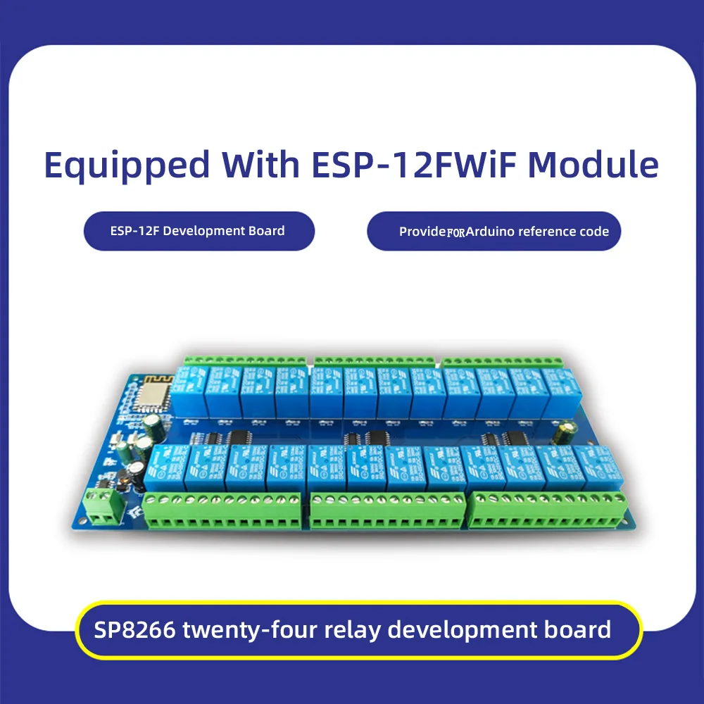 Esp8266 22 Channel Relay Module Esp-12f Board Power Supply 5v/12v/24v ...