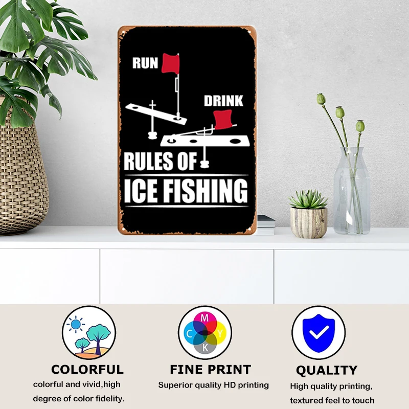 Gone Ice Fishing Sign