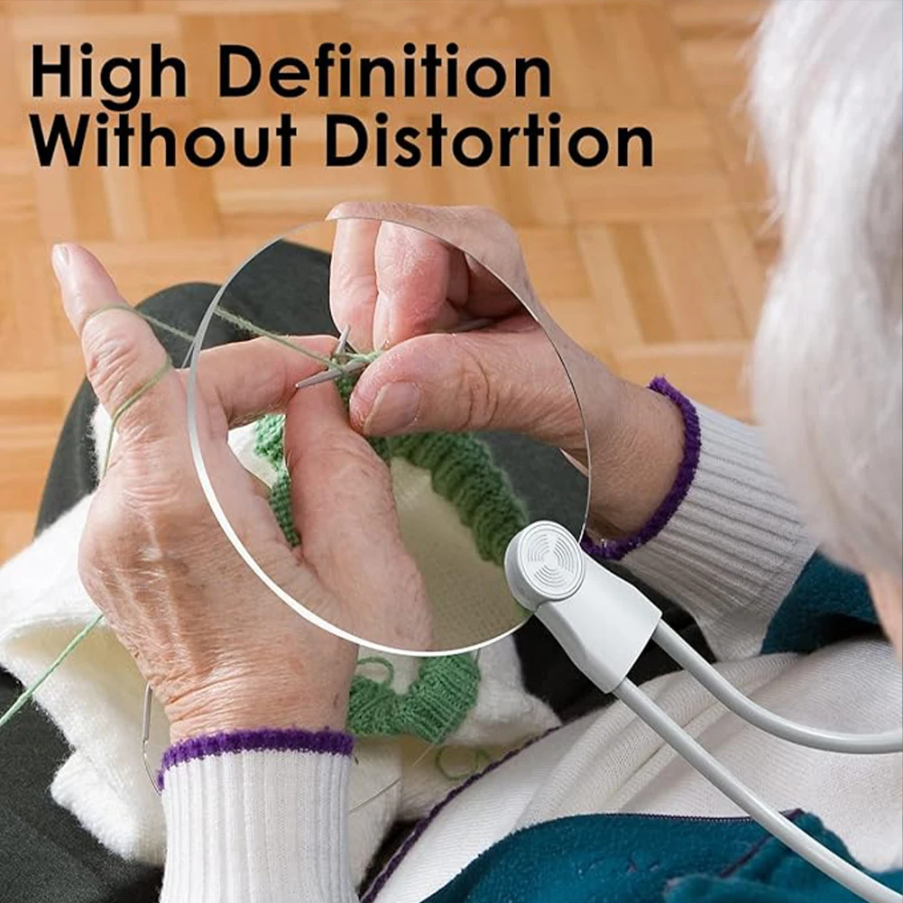 5X-Hands-Free-Magnifying-Glass-Adjustable-13cm-Neck-Wear-Magnifying ...