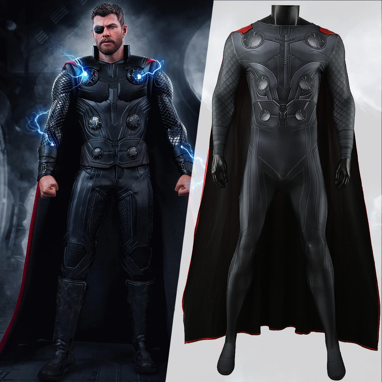 Infinity-War-SuperHero-Thor-Cosplay-God-of-Thunder-Costume-Superhero ...