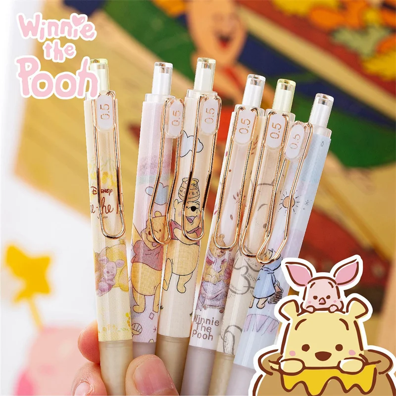 Disney Anime Winner The Pooh Pen 0.5mm Black Gel Press Pen Kawaii Pooh ...