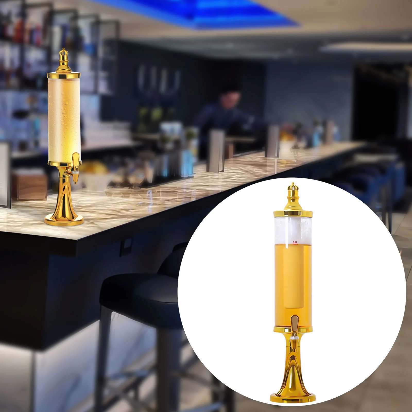 Beer Tower For Bars 3L Mimosa/Beer Tower Dispenser With LED Light ...