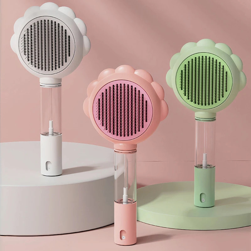 New Sunflower Pet Hair Removal Comb Cat Spray Massage Comb Anti-flying ...