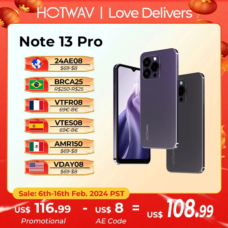 HOTWAV-tel-fono-inteligente-Note-13-Pro-dispositivo-con-pantalla-HD-de ...