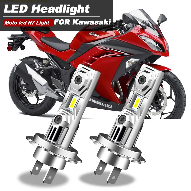Motorcycle 60W White 12000lm H7 LED Headlight Bulbs 6500k CANbus For ...