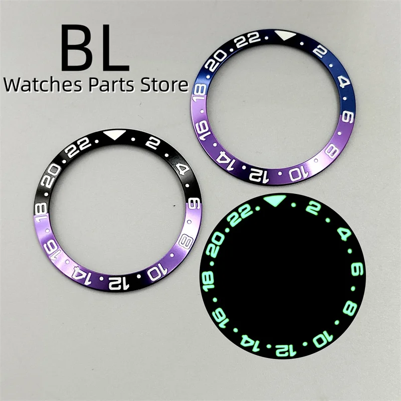 BLIGER-38mm-Black-Purple-Blue-Purple-Bezel-Sloping-Insert-With-C3-Green ...