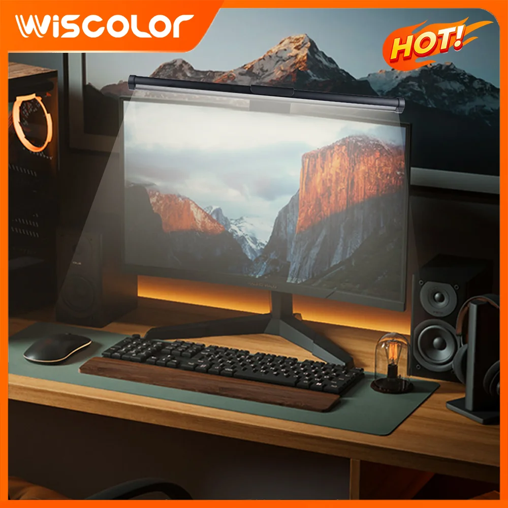 Wiscolor Led Monitor Light Bar Stepless Dimming Screen Light PC ...