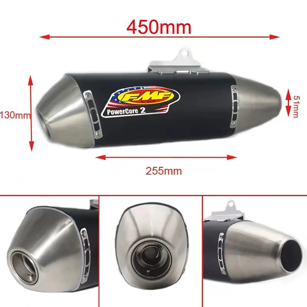 Motorcycle FMF Exhaust Pipe Muffler Motocross Escape Moto Universal ...
