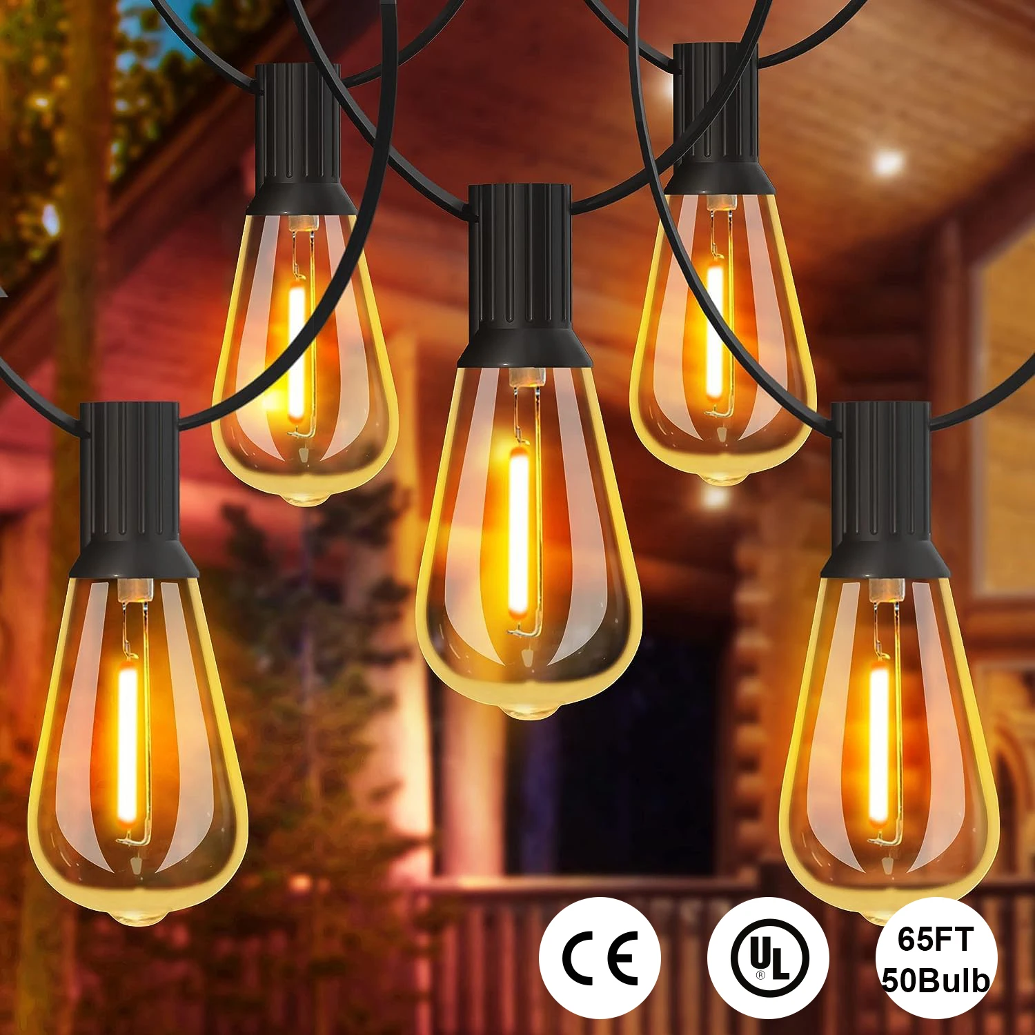 65FT-50-bulbs-LED-Outdoor-String-Lights-ST38-Plastic-Shatterproof-LED ...