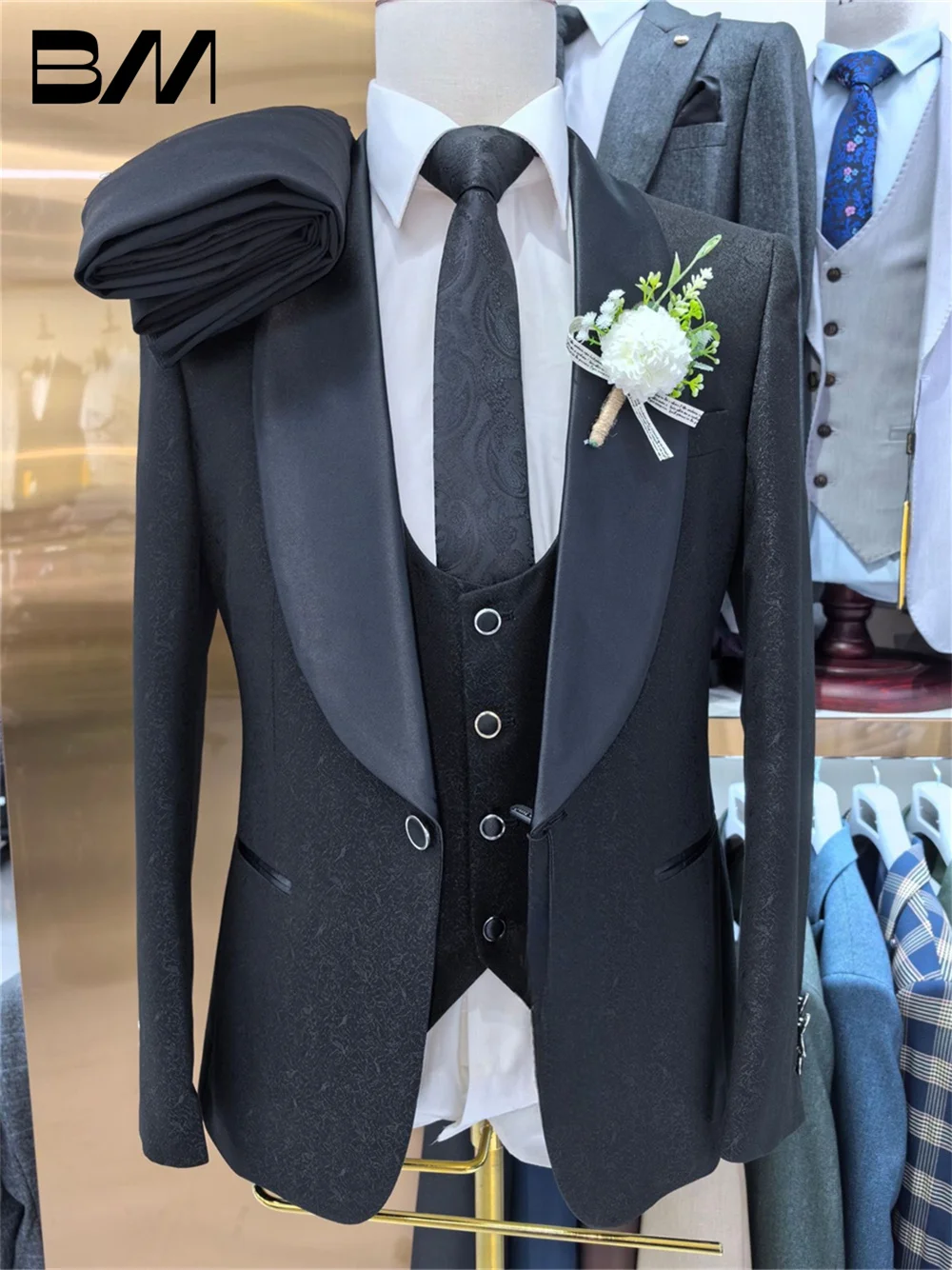 Elegant-Jacquard-Men-s-Suit-set-For-Formal-Office-Classic-Single ...