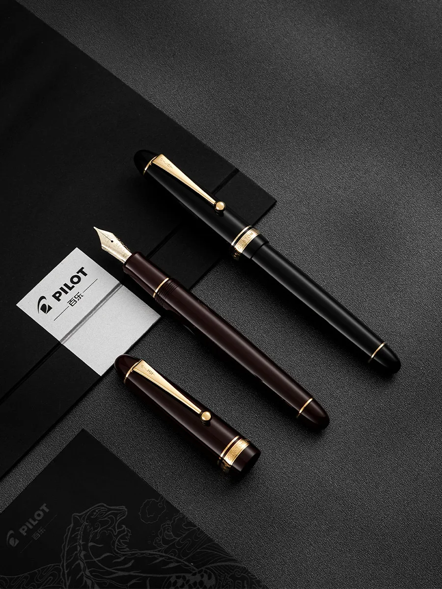 Pilot 742 Custom 14K Gold Nib Fountain Pen - Large Calligraphy Pen for ...