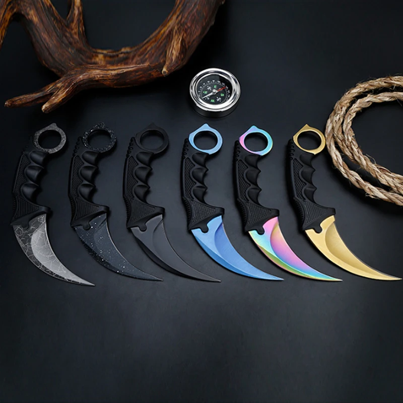 Cuchillo Real CS GO Counter Strike Karambit, cuchillo de hoja fija ...