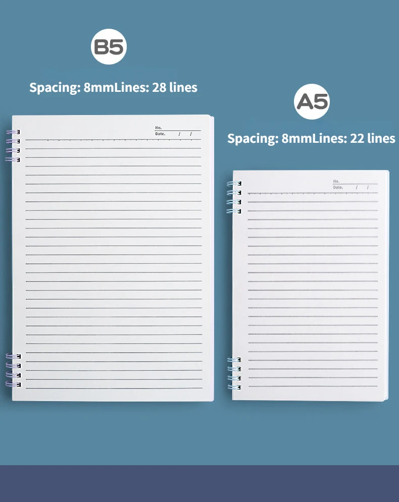 Ligne A5 - Couleur C Line A5 - Carnet de notes à bobine Morandi, 6 ...