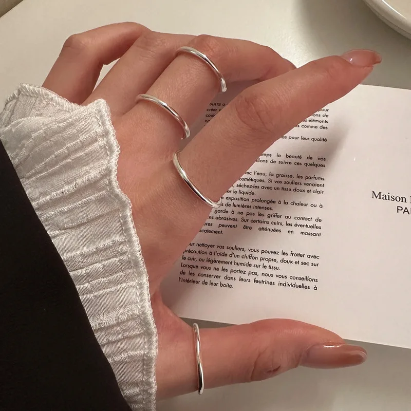 1pc-925-Sterling-Silver-Ring-Simple-Open-Ring-Unique-Design-Minimalist ...