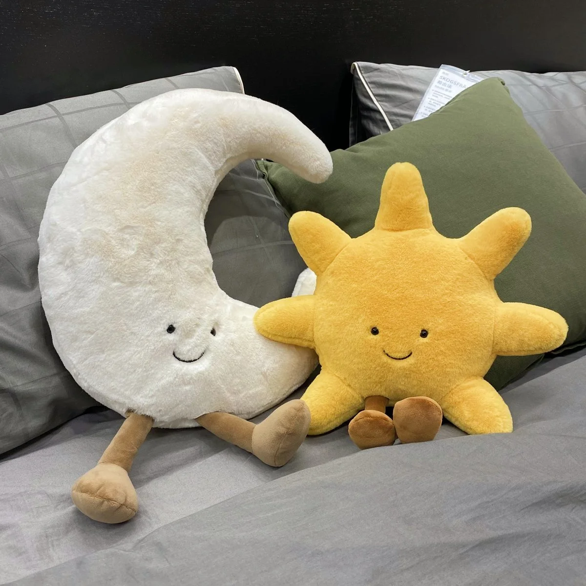 Adorable-Smile-Face-White-Moon-Yellow-Sun-Plushie-Stuffed-Cute-Cartoon ...
