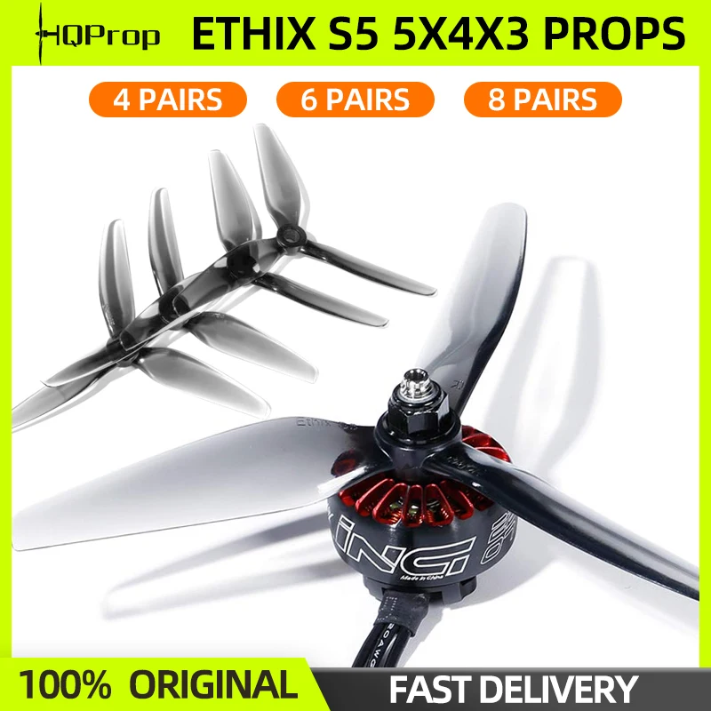 4-6-8Pairs-HQprop-HQ-Ethix-S5-5040-Propeller-5X4X3-5inch-3-Blade-CW-CCW ...