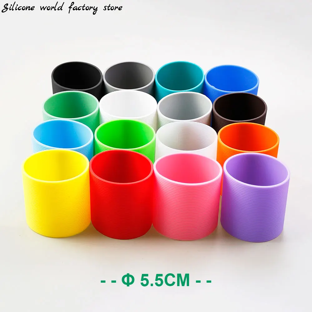 16-Colors-5-5CM-Silicone-Heat-Insulated-Cup-Sleeve-Stripes-Non-slip ...