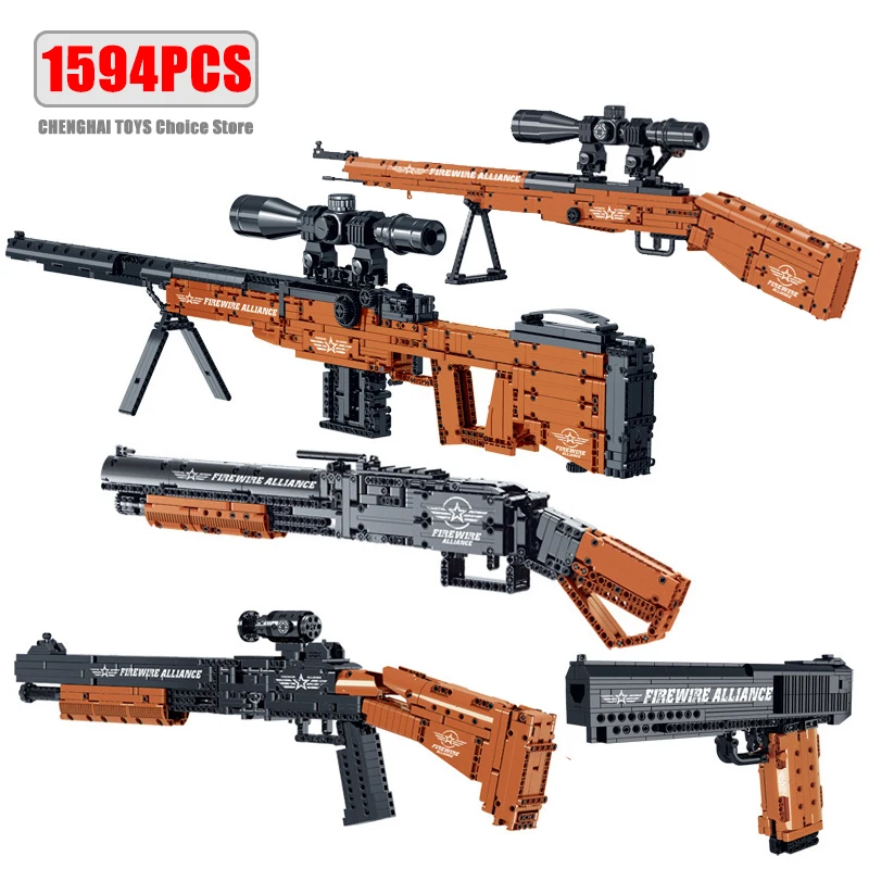 Militare-M4-mitragliatrice-98K-fucile-da-cecchino-assemblato-blocchi-di ...