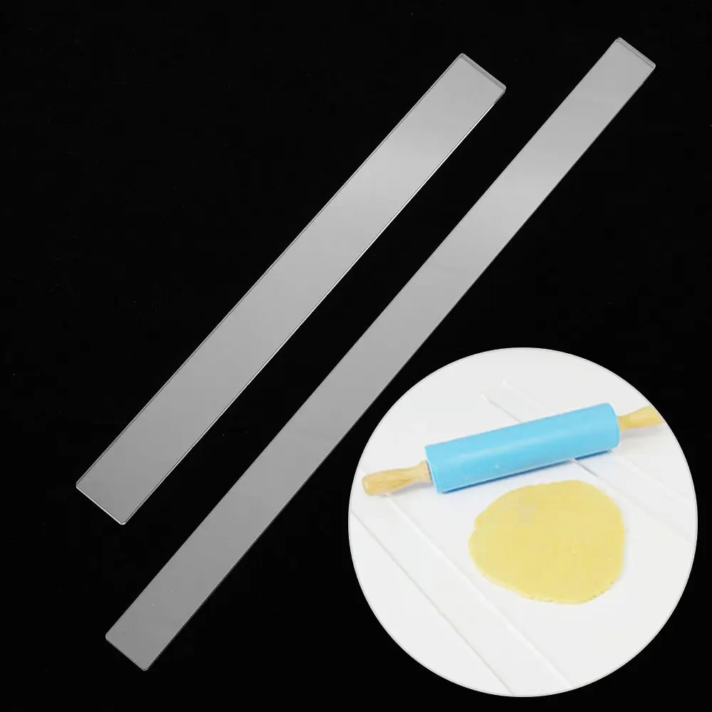 2Pcs-Acrylic-Biscuit-Cake-Rolling-Tool-Balance-Ruler-Fondant-Icing ...