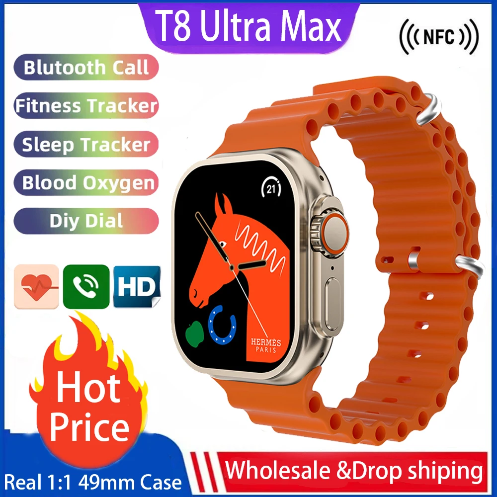 2023 Newest Series 8 Smart Watch T8 Ultra Max Real 1:1 49mm Case Men ...