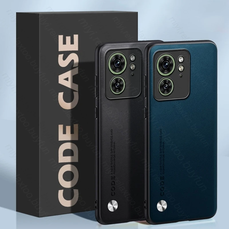 Plain-Skin-Leather-Back-Cover-For-Motorola-Edge-40-5G-Case-TPU-Soft ...