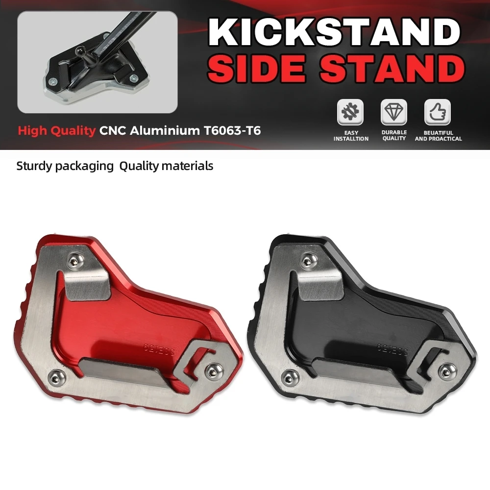 Motocicleta-Side-Stand-Foot-Ampliador-Placa-Kickstand-Suporte-Pad-Shell ...