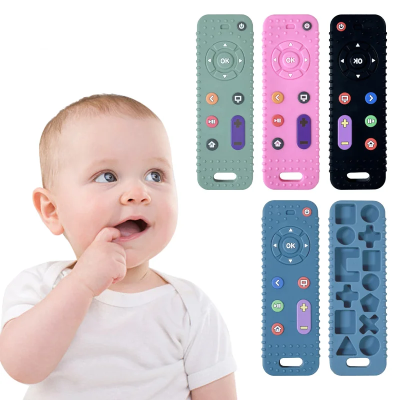 Baby-silicone-remote-control-dental-glue-baby-mother-and-baby-toy ...