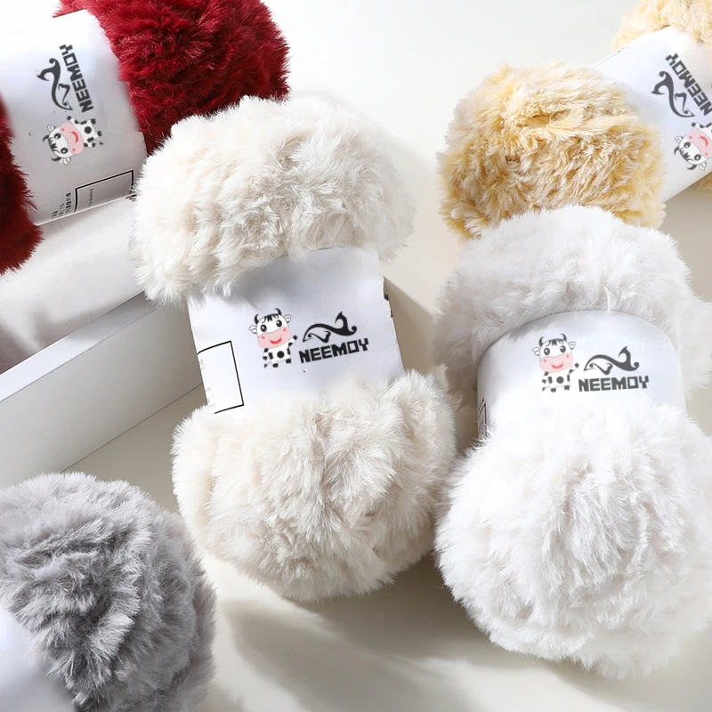 100g/Roll Faux Fur Yarn Mink Wool Yarn Cashmere For Hand Knitting ...