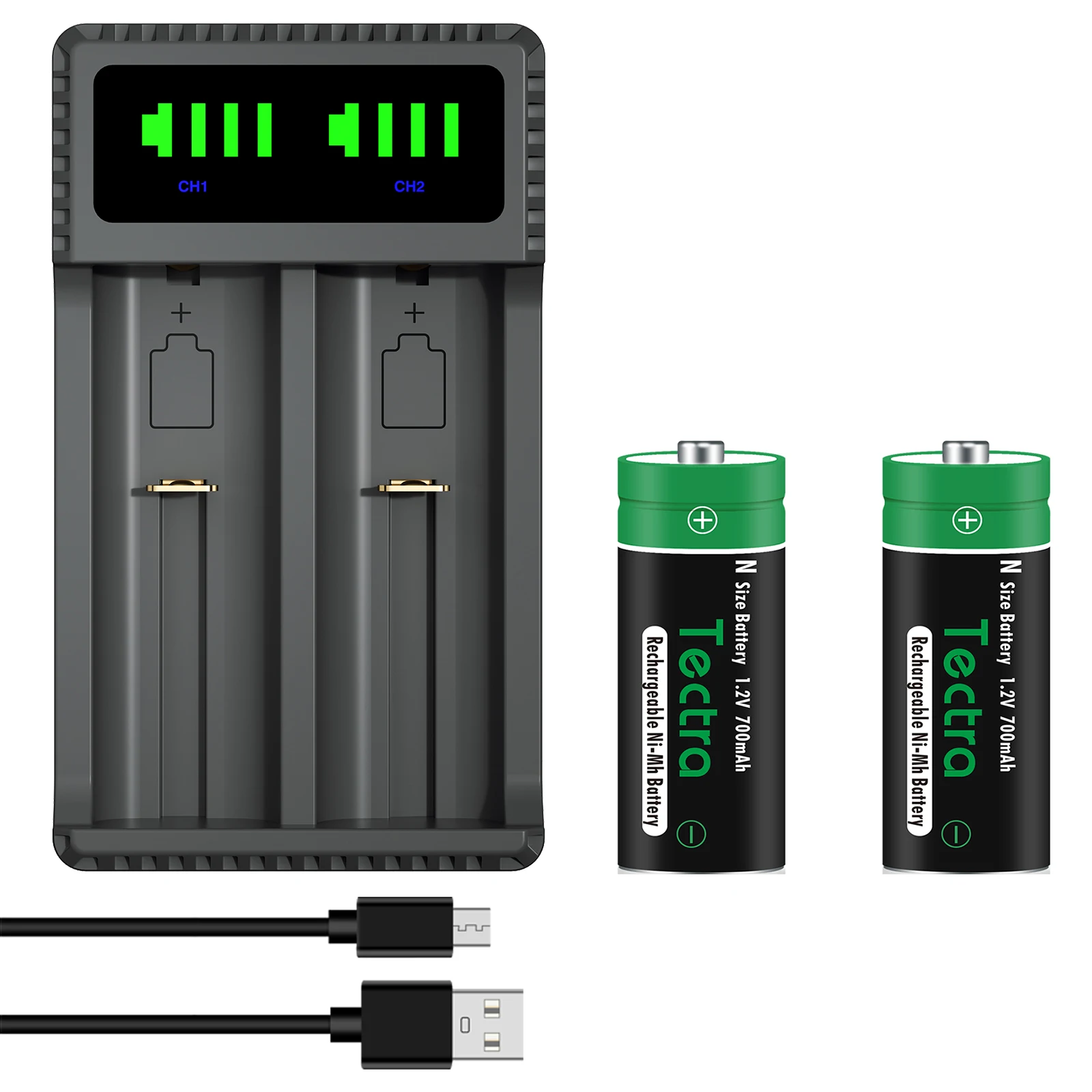 LR1-N-Size-Battery-1-2V-700mAh-Rechargeable-Ni-Mh-Batteries-LED-Charger ...