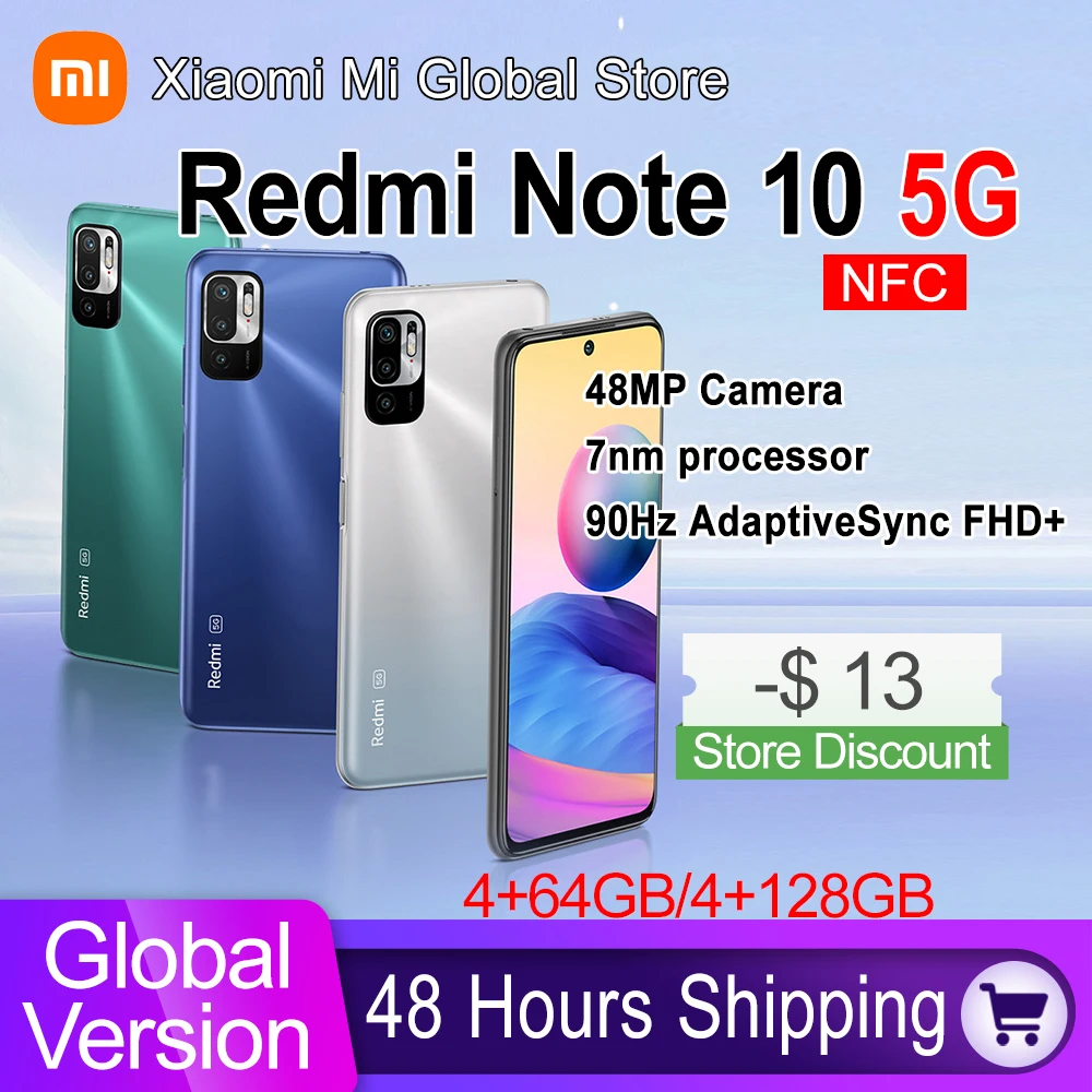 Global Version Redmi Note 10 5G 4GB RAM 64GB ROM Smartphone Dimensity ...