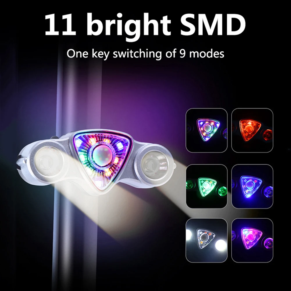 Bike-Tail-Light-Multi-Color-Lighting-Modes-Riding-Rear-Light-LED-USB ...