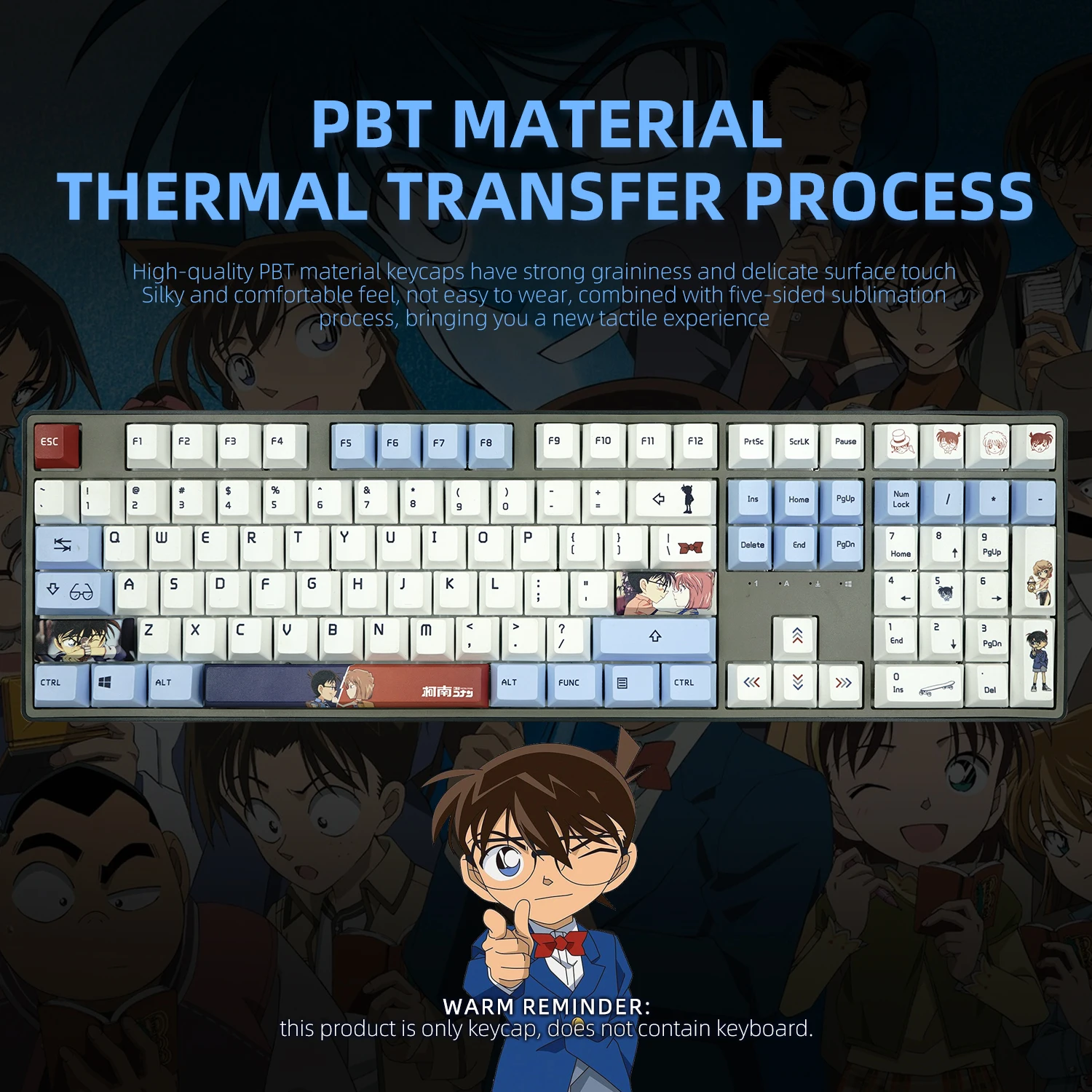 108-135-Keys-Cherry-Profile-PBT-Dye-Sub-Keycaps-Conan-Custom-Keycap-Set ...
