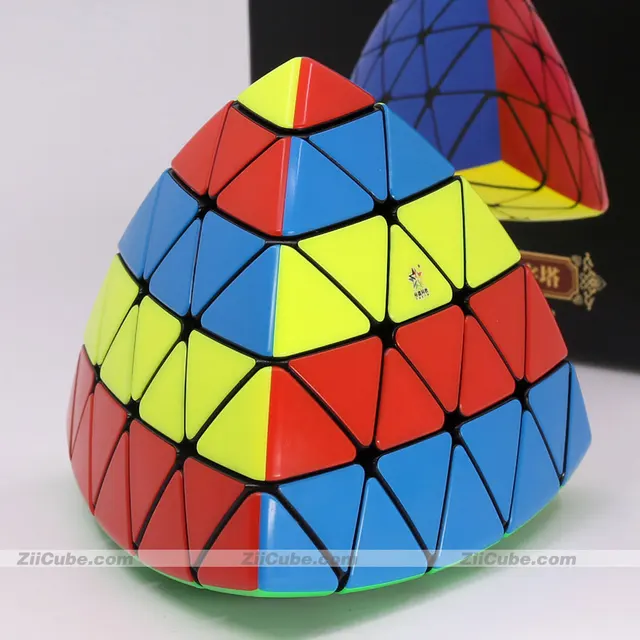 YuXin HuangLong pirámide 5x5 Cubo triangular, rompecabezas mágico de 4 ...