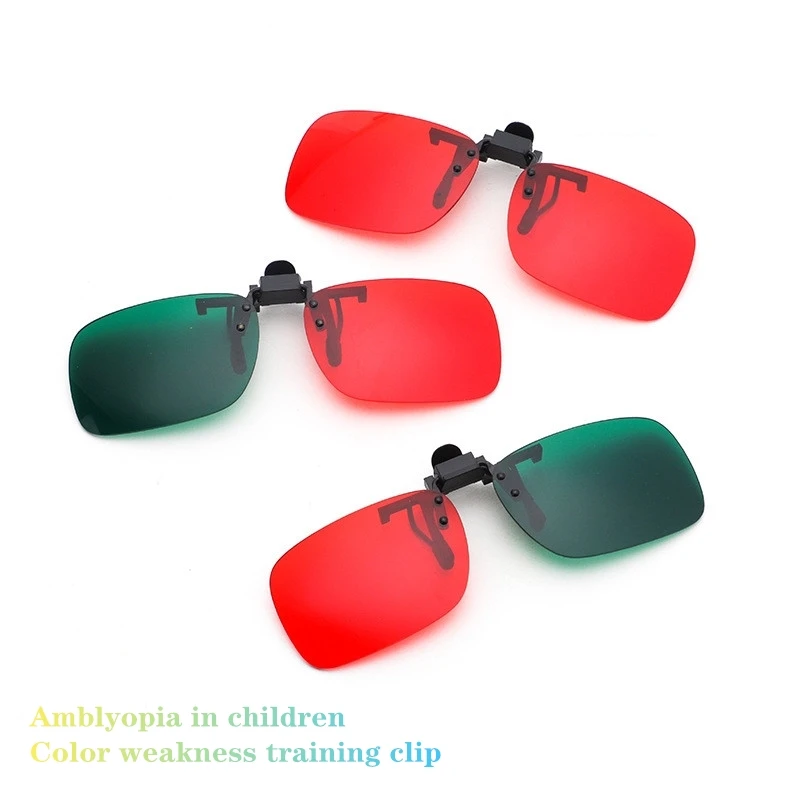 YURERSH-Clip-de-gafas-rojo-y-verde-para-ni-os-funci-n-de-ambliop-a ...