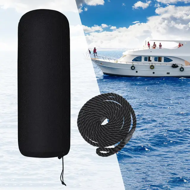 Boat Fenders Byllstore Boat Buoy Covers | 1, 2 & 4-Pack | Black ...